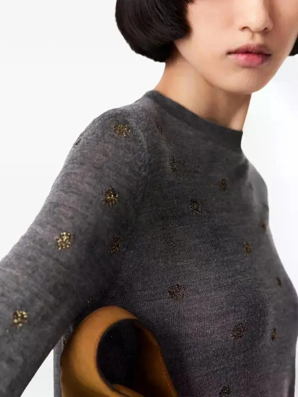 Stella McCartney Embroidered Star Crew Neck Sweater