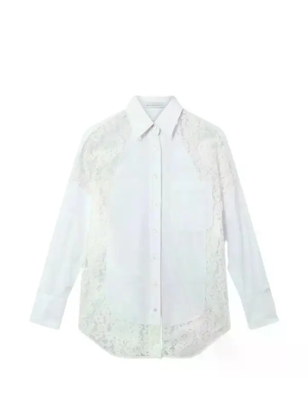 Stella McCartney Lace-panelled Cotton Shirt - White