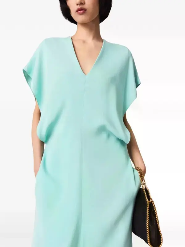 Stella McCartney Draped V-neck Midi Dress