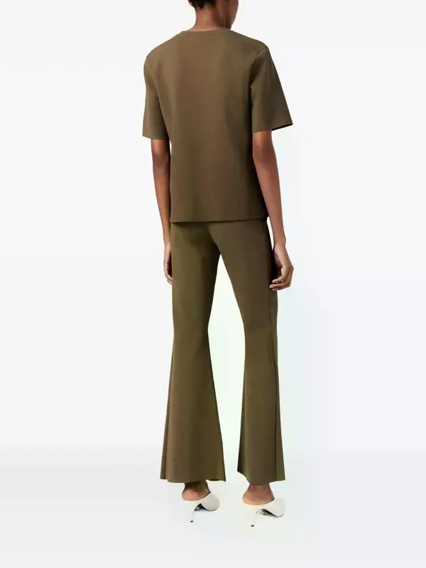 Stella McCartney Embroidered Crew Neck T-shirt - Brown