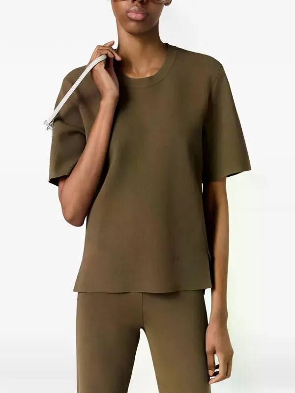 Stella McCartney Embroidered Crew Neck T-shirt - Brown