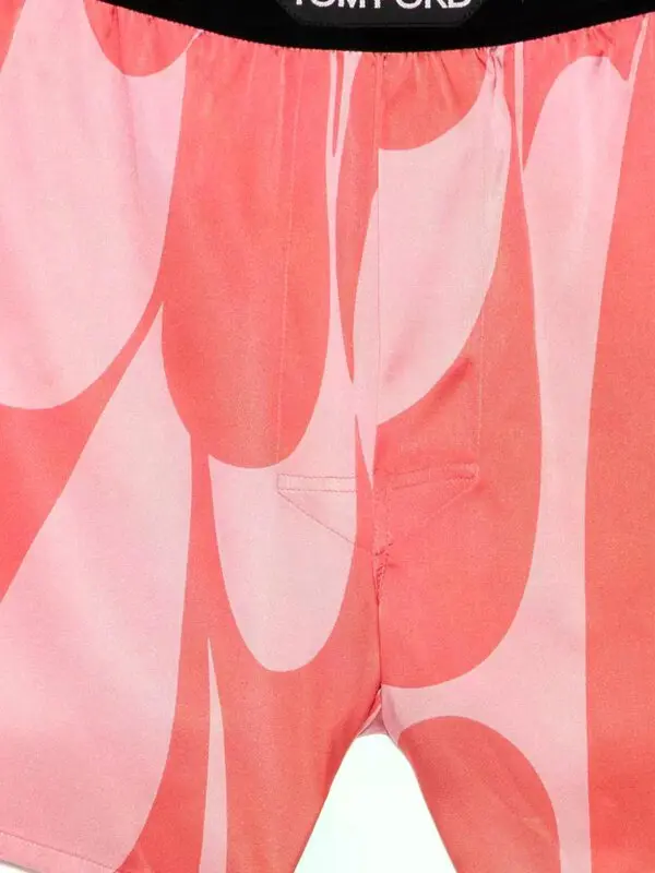 TOM FORD Abstract-print Silk-blend Boxer Shorts - Pink