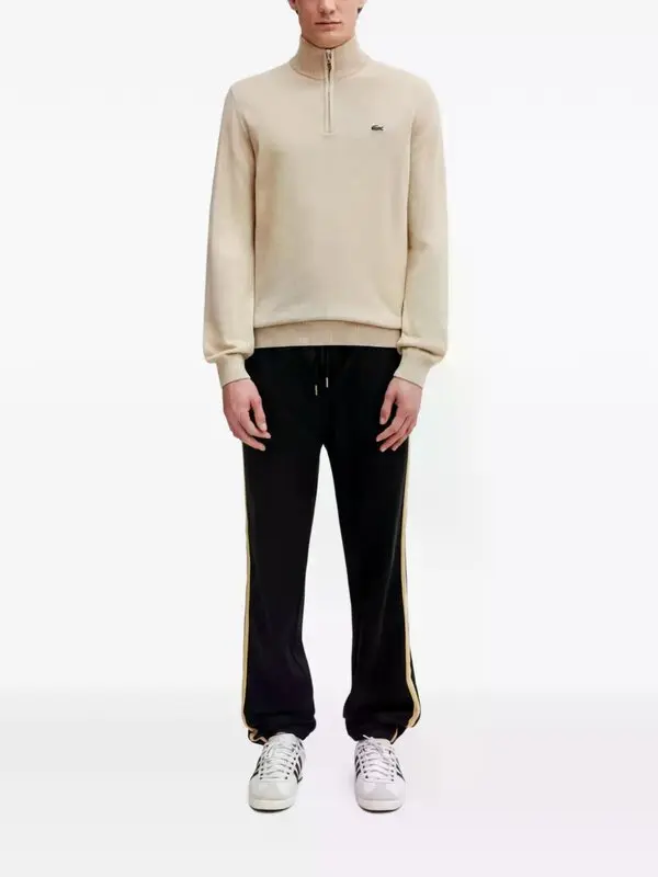 Lacoste Zip-neck Sweatshirt With Logo Patch