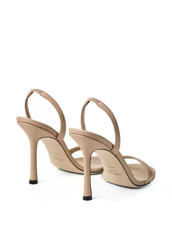 JIMMY CHOO Jenn 100 Stiletto Heel Strap Sandals - Neutrals