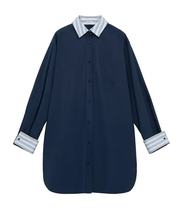 Loewe Stretch Cotton Midi Shirt Dress