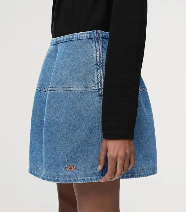 Loewe Balloon Denim Mini Skirt