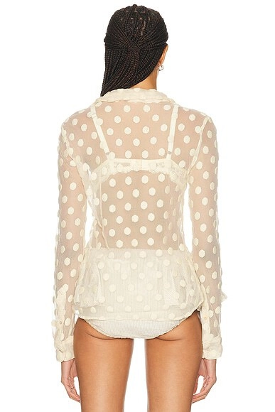 Dries Van Noten Long Sleeve Button Down Shirt - Ecru