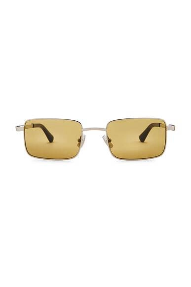 Bottega Veneta Stretch Metal Square Sunglasses