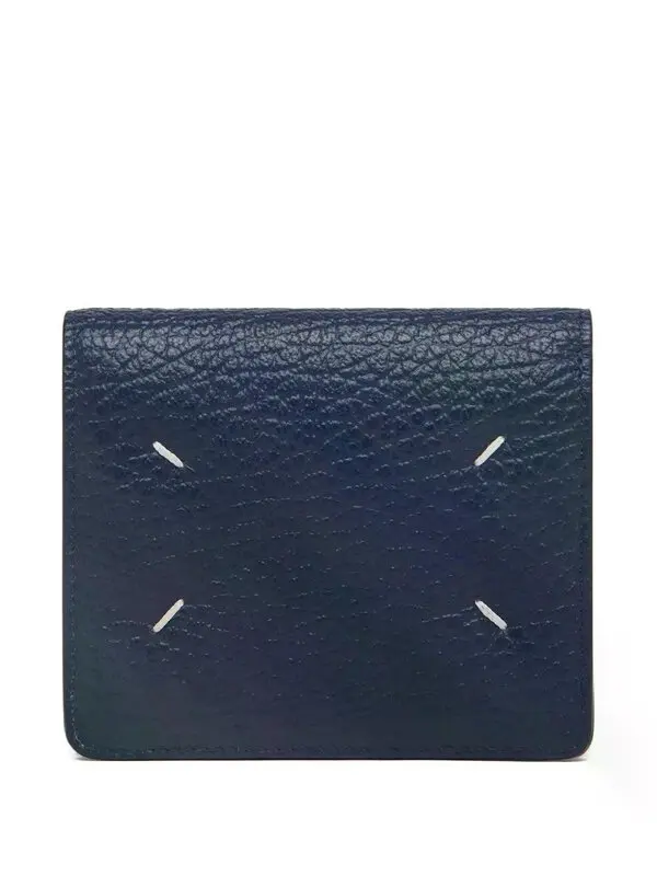 MAISON MARGIELA Four White Stitches Grained Leather Wallet - Blue
