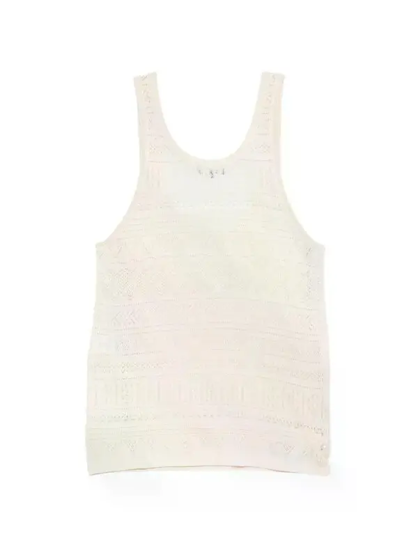 Barbara Bui Sleeveless Openwork Knit Tank Top