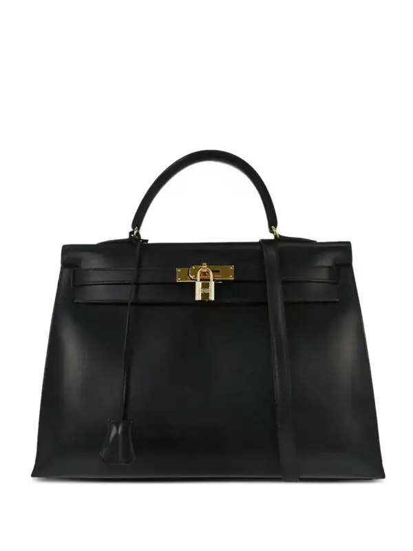Hermès 1998 35 Kelly Sellier Tote Bag - Black