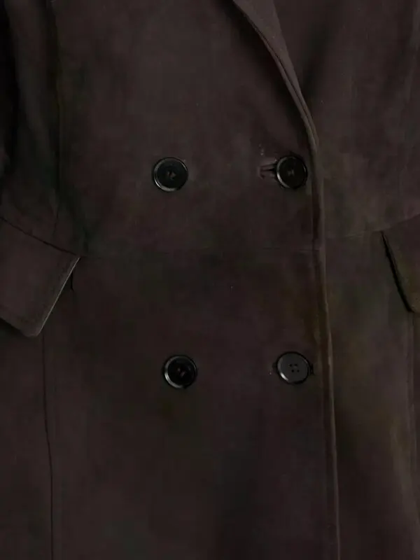 ROTATE BY BIRGER CHRISTENSEN Double-breasted Suede Coat