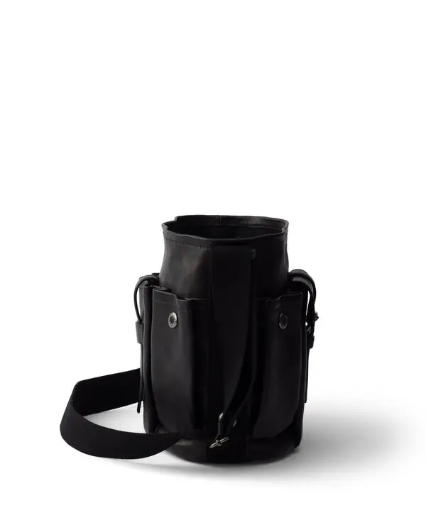 Prada Route Leather Mini Bucket Bag