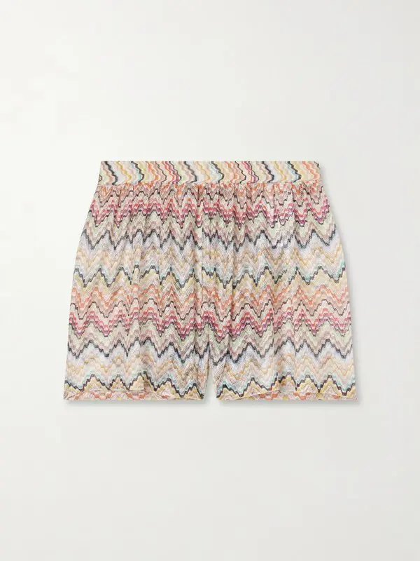 Missoni Chevron Crochet-knit Shorts - Multi