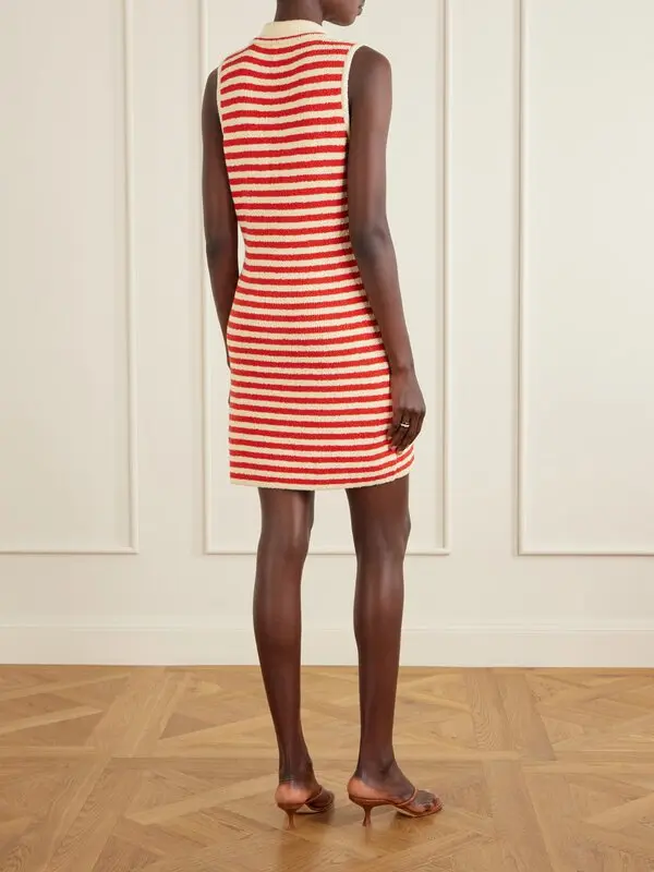 Altuzarra Mamie" Striped Cotton-blend Bouclé Mini Dress