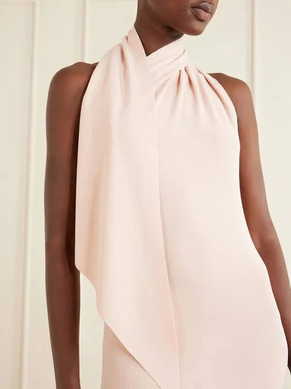 Altuzarra Mitchell Tie-detailed Jersey Midi Dress - Pink