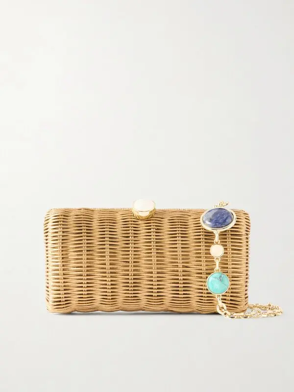 Judith Leiber Poppy Basket Clutch - Neutrals