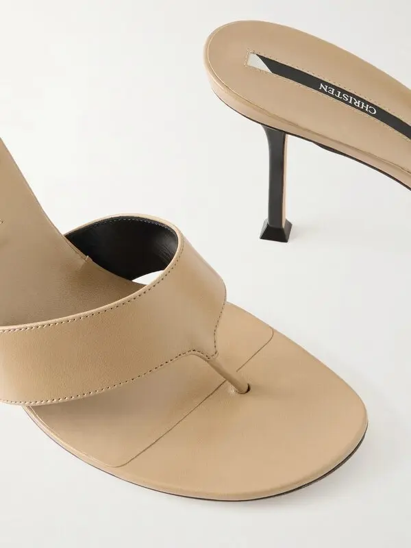 CHRISTEN Helix 75 Thong Sandals - Brown