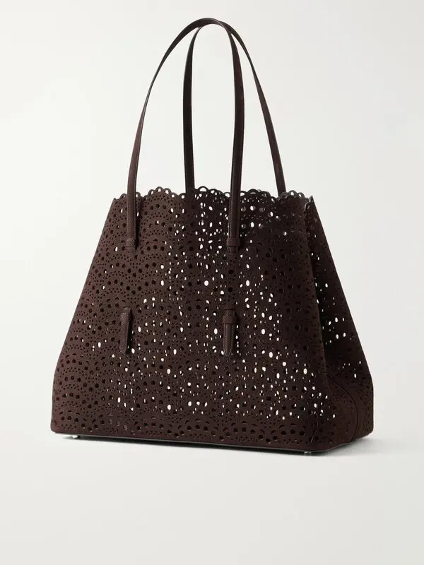 Alaïa Mina 37 Laser-cut Leather Tote
