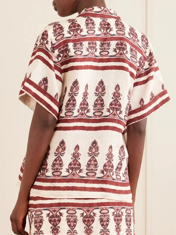 Johanna Ortiz Roots" Printed Linen Shirt