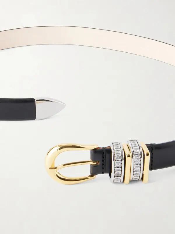 DEHANCHE Hollyhock Embellished Leather Belt