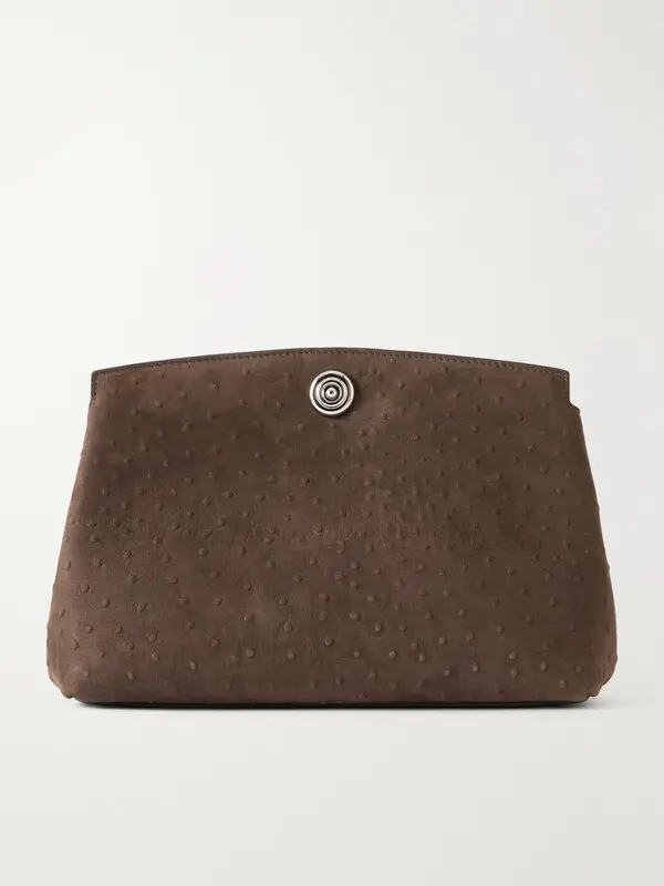 LIFFNER Pushlock Leather Pouch - Brown