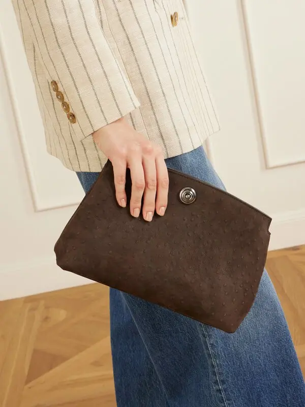 LIFFNER Pushlock Leather Pouch - Brown