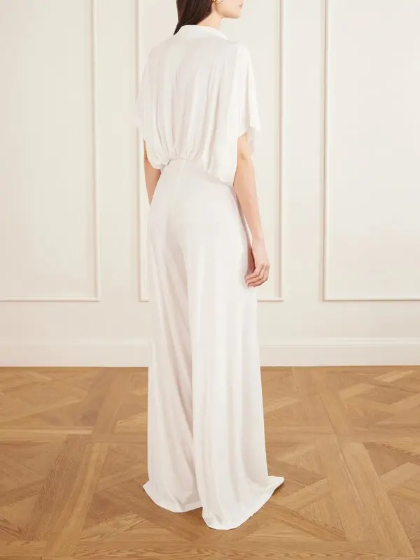 Norma Kamali Draped Jersey Jumpsuit
