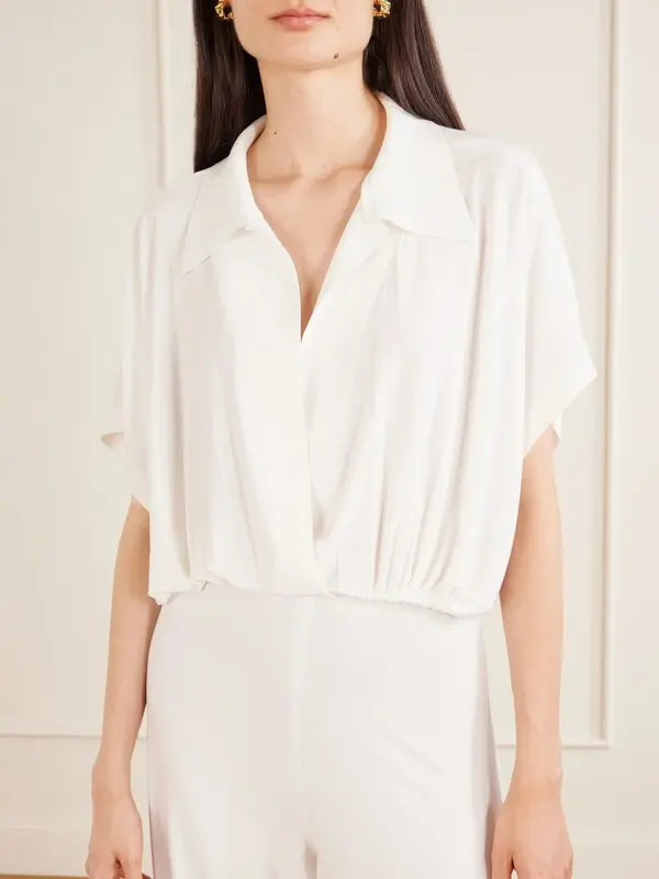 Norma Kamali Draped Jersey Jumpsuit