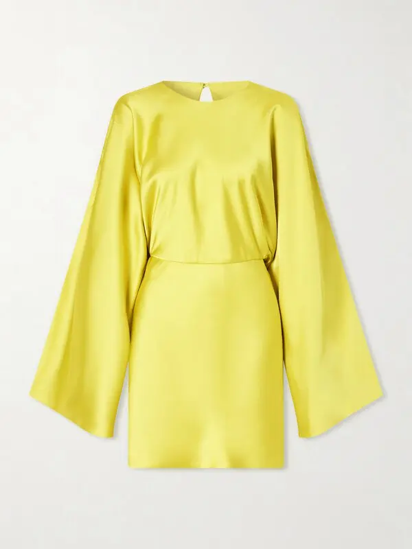 Norma Kamali Obie Satin Mini Dress