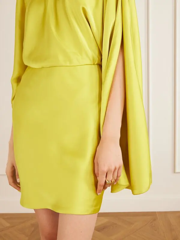 Norma Kamali Obie Satin Mini Dress
