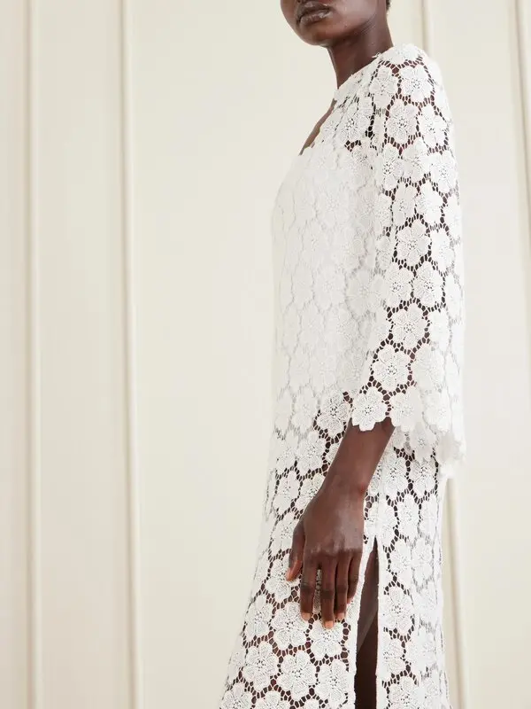 Miguelina Arelis Crocheted Cotton Maxi Dress