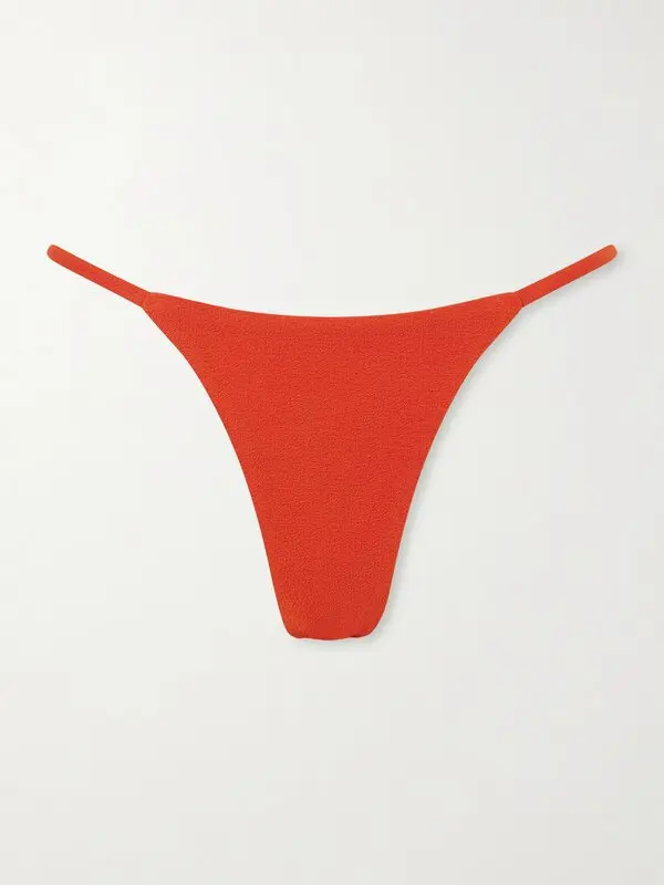 Matteau Tres Petite Crinkled Bikini Briefs - Red