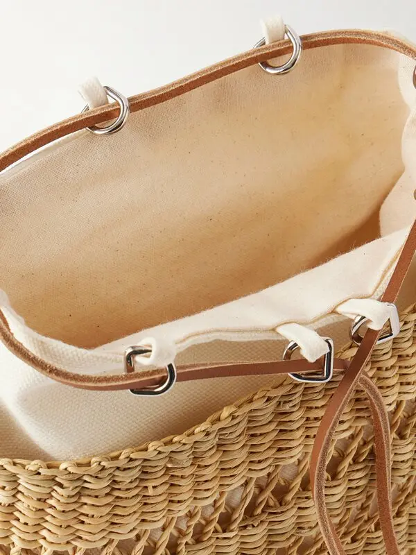 Muuñ Minette Raffia And Leather Shoulder Bag