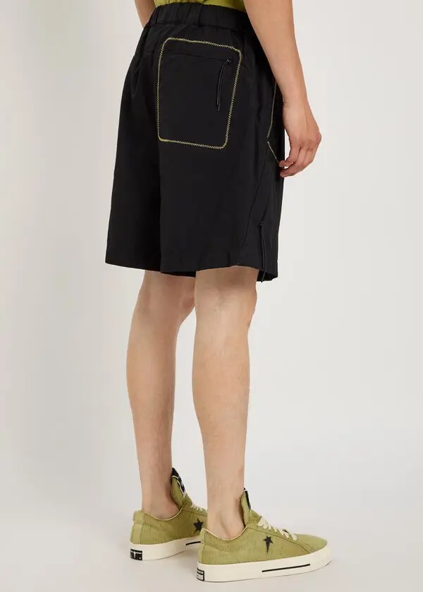 Moncler Contrast-stitch Cotton-poplin Shorts