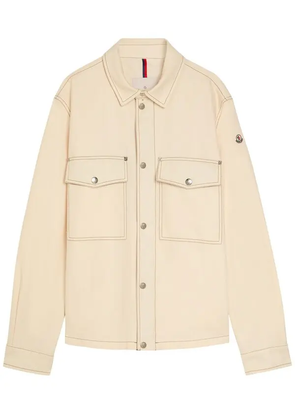 Moncler Watagua Cotton And Linen-blend Overshirt - Ecru