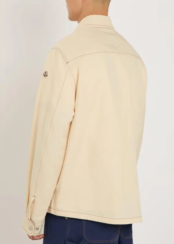 Moncler Watagua Cotton And Linen-blend Overshirt - Ecru
