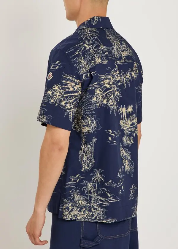 Moncler Printed Cotton-poplin Shirt