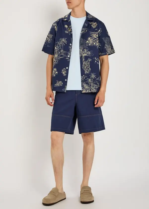 Moncler Printed Cotton-poplin Shirt