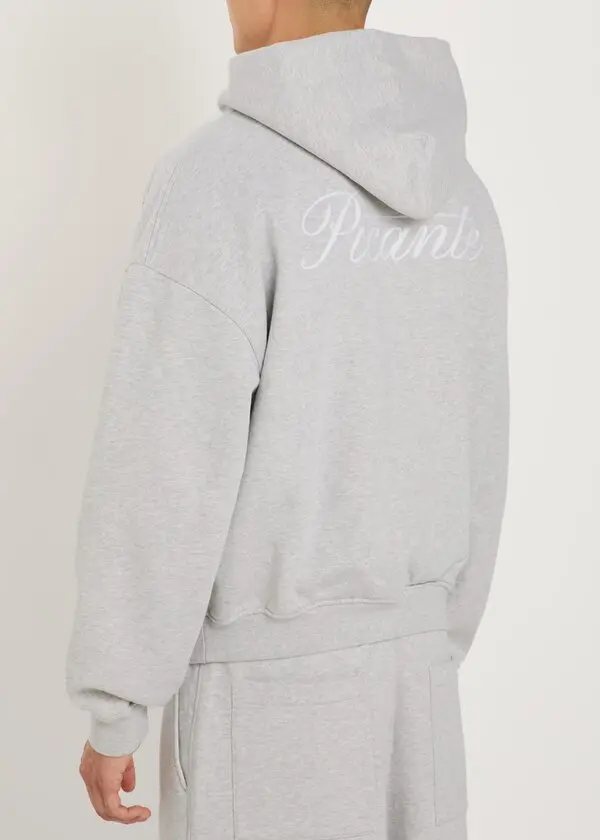 PICANTE Embroidered Cotton Hooded Sweatshirt