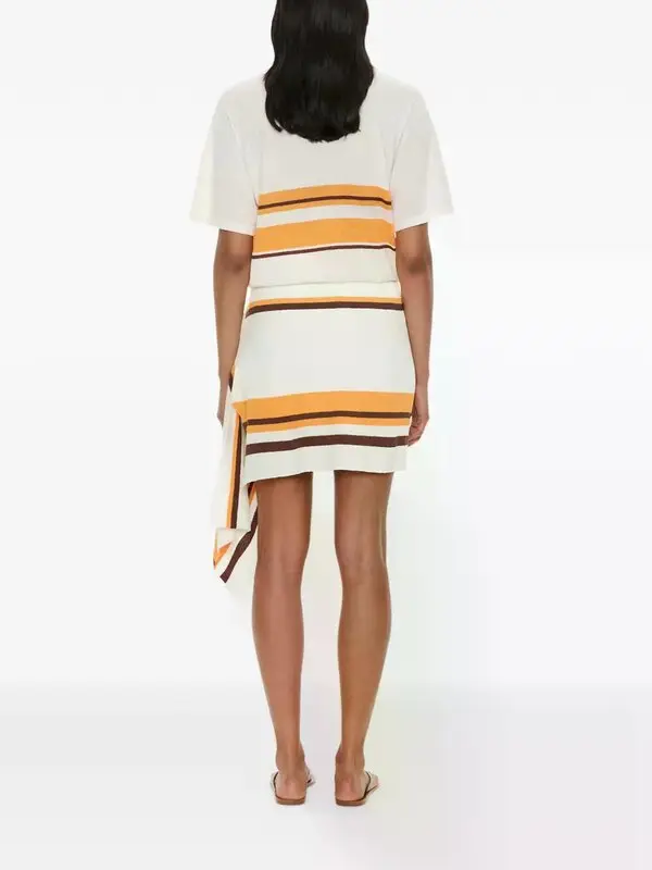 Christopher Esber Striped Knit Polo Shirt - Neutrals