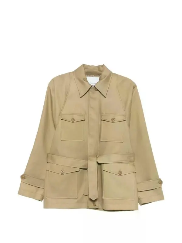 THE FRANKIE SHOP Belted Multi-pocket Jacket - Green