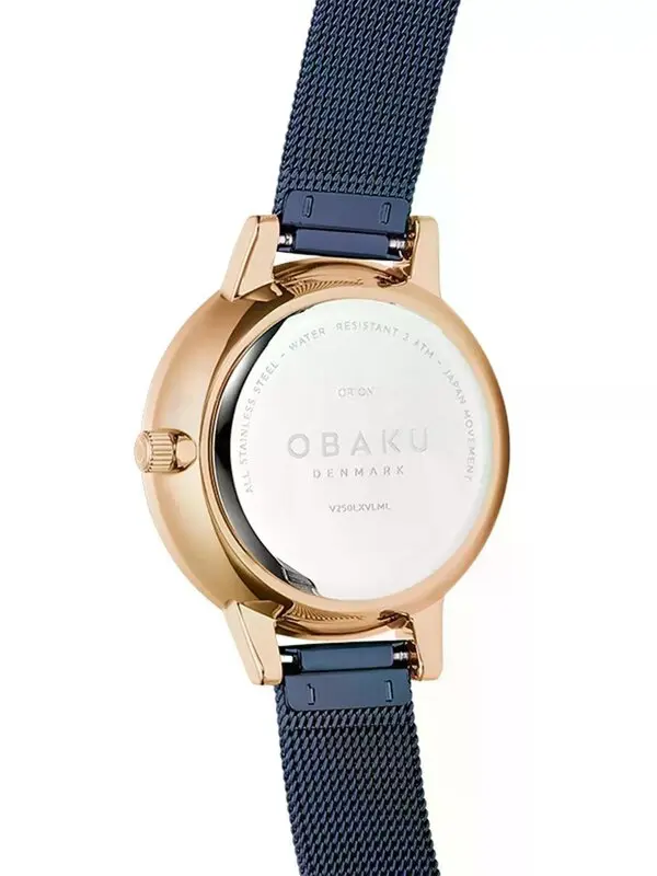 OBAKU Orion Crystal-embellished Rose Gold-tone Watch