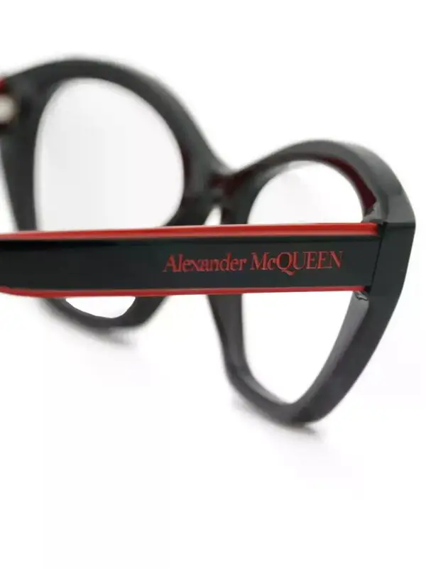 Alexander McQueen Cat Eye Frame Eyeglasses - Black