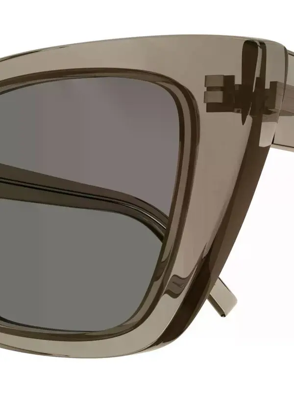Saint Laurent Mica Square-frame Sunglasses - Grey