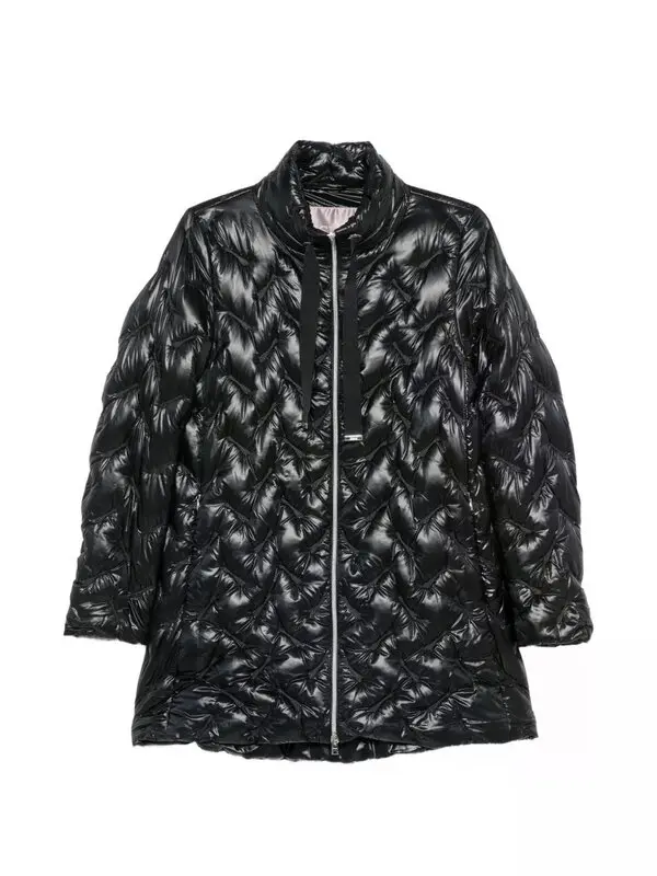 Herno Quilted High-neck Zip-up Coat - Black