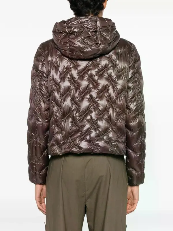 Herno Quilted Hooded Jacket - Brown