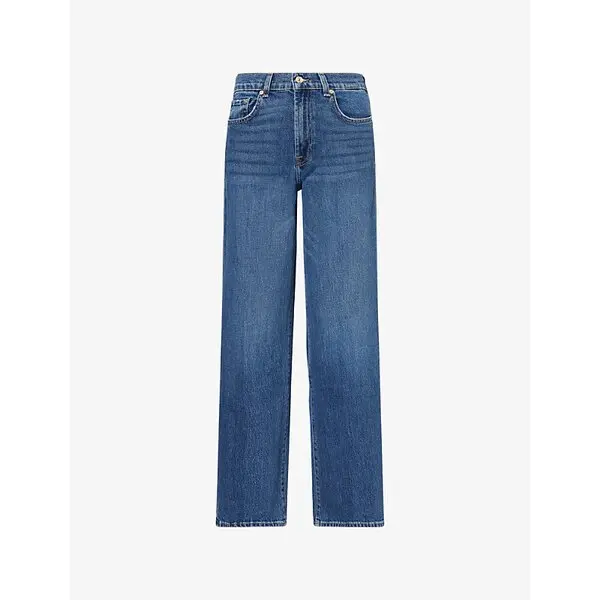 7 For All Mankind Stovepipe Straight-leg Denim Jeans - Seaside