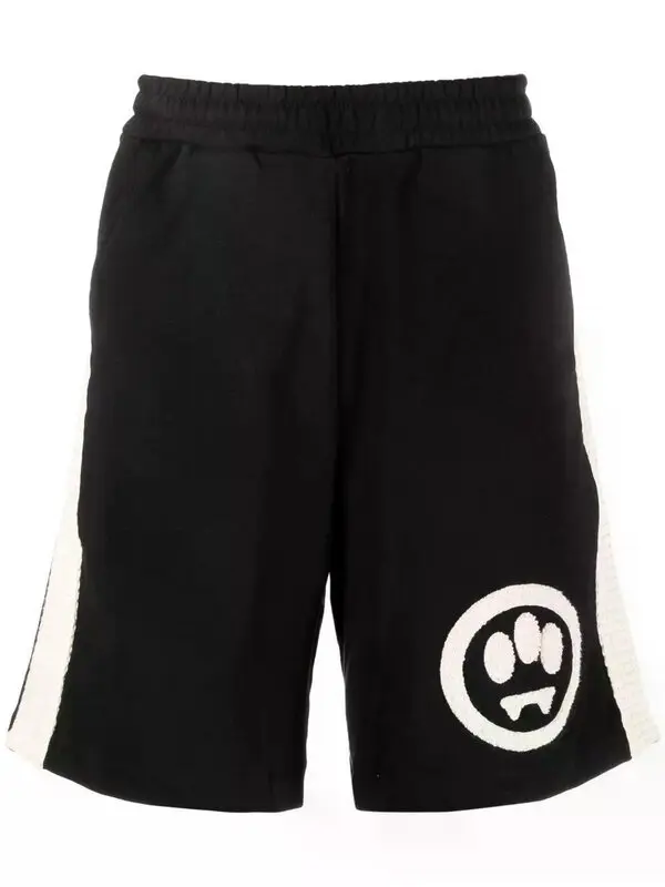 BARROW Logo Appliqué Track Shorts - Black