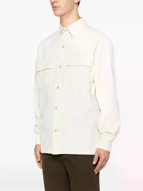 Karl Lagerfeld Corduroy-effect Flap-pocket Overshirt